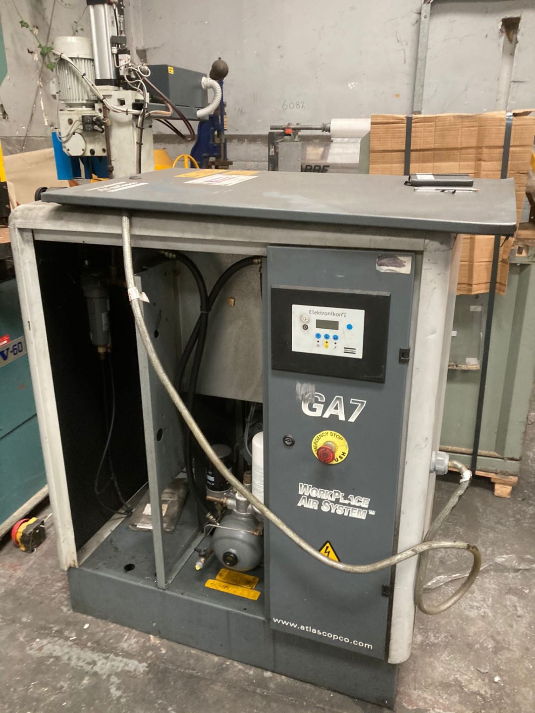SOLD / Atlas Copco GA7 Screw Compressor | Chiviott - Used Machine Tools